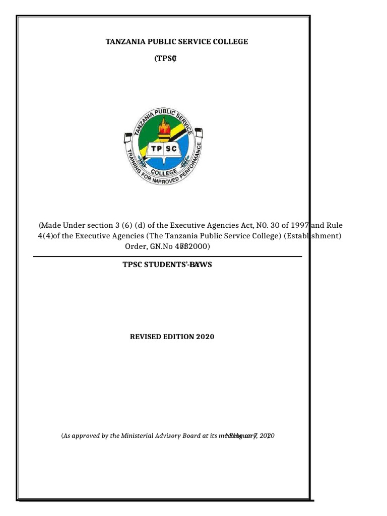 TPSC STUDENTS BY LAWS REVISED 2020-Updated Final | PDF | Appeal | Hijab