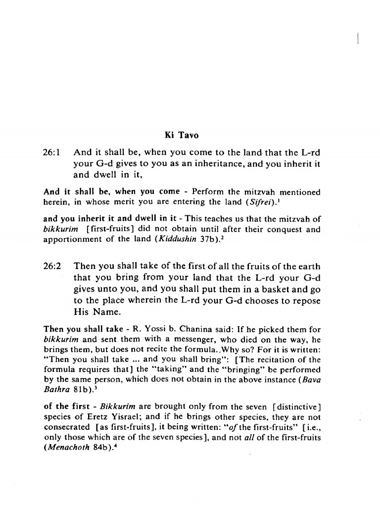 Understanding Bikkurim in Ki Tavo | PDF | Jewish Law And Rituals | Torah