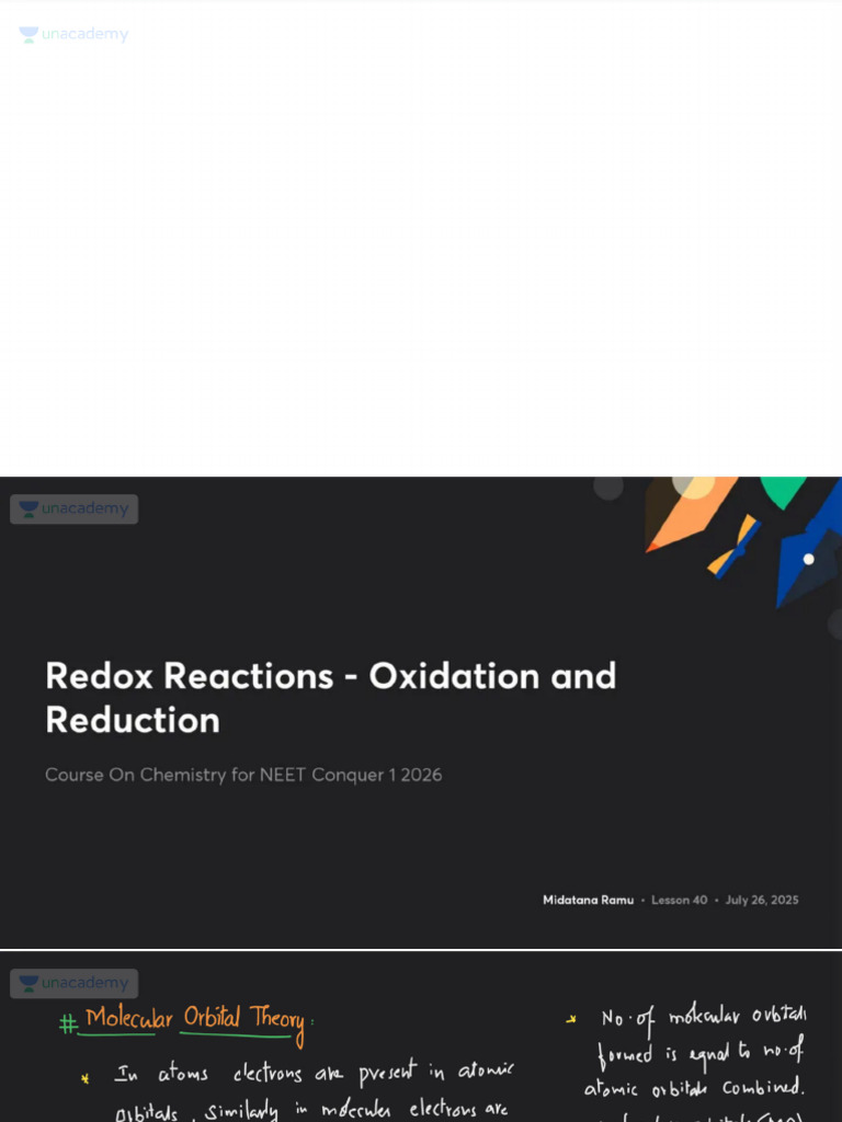 Redox Reactions Oxidation and Reduction With Anno | PDF