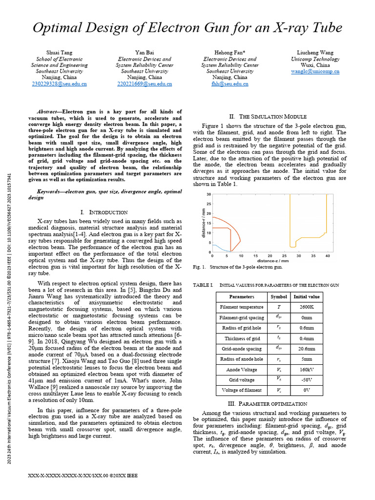 Optimizing Electron Gun Design for X-ray Tubes | PDF | Vacuum Tube ...