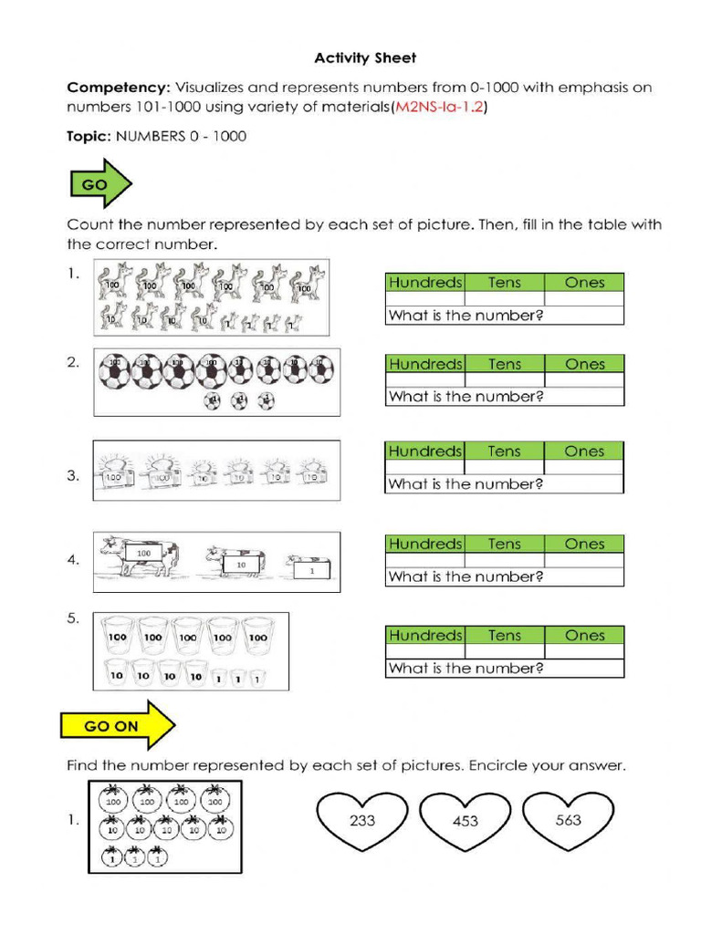 Math Visualizing Numbers | PDF