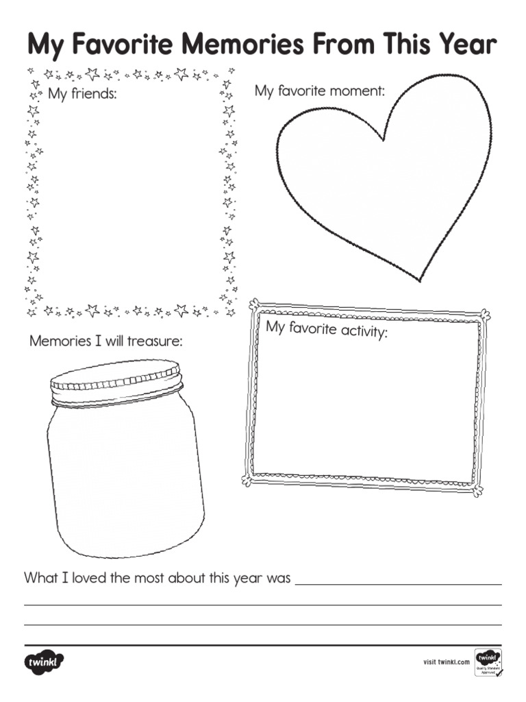 BW End of The Year Writing Activity Sheet | PDF