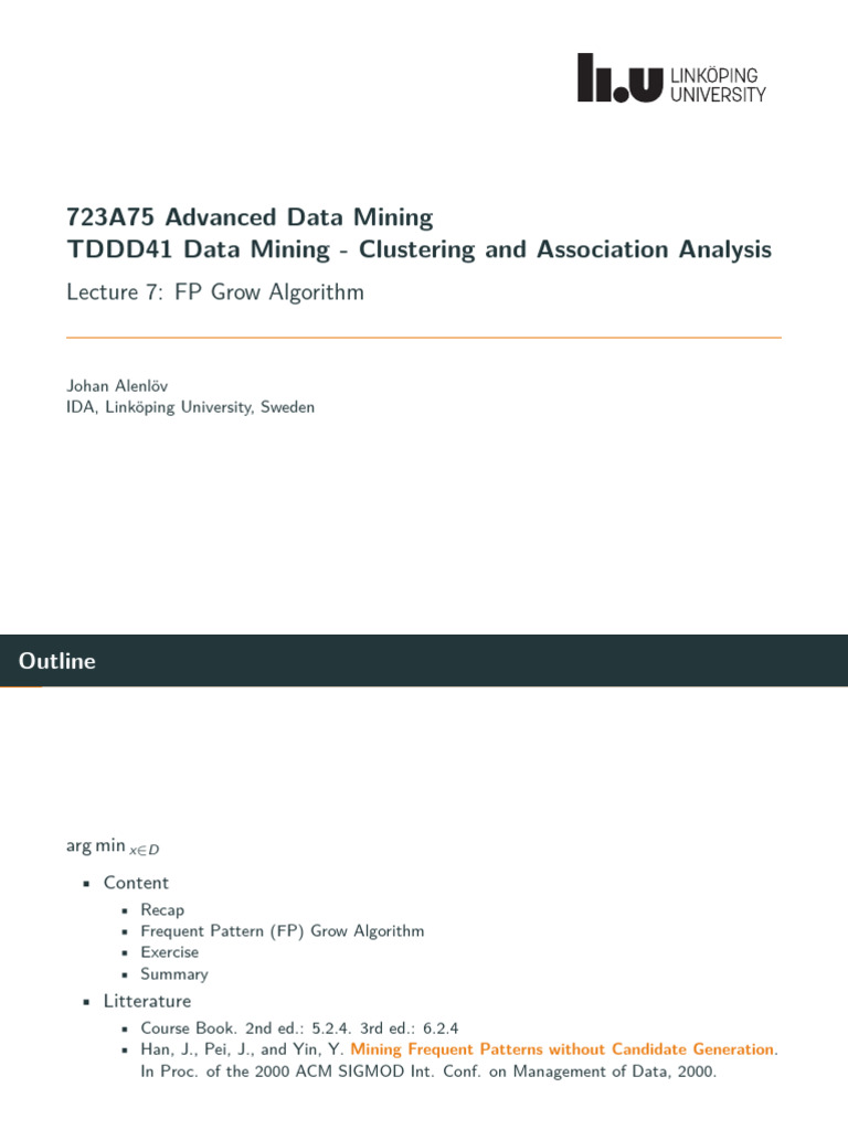 2024-Lecture7 | PDF | Data Mining | Information Science