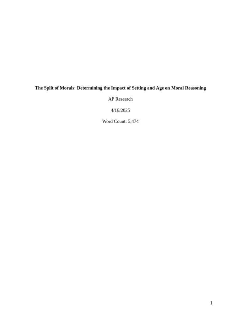 AP Research Paper - Sophia Rogers | PDF