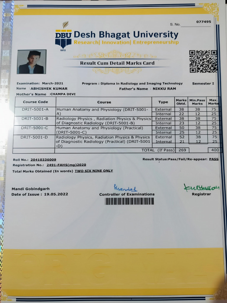 Mark Sheet | PDF