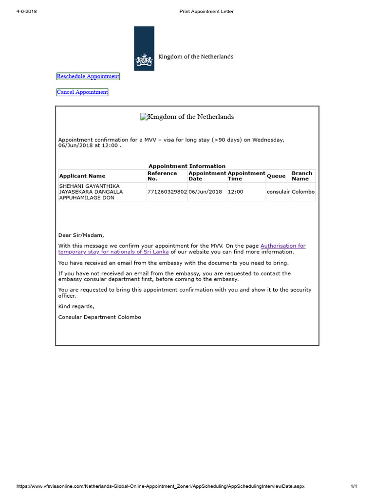 Print Appointment Letter | PDF