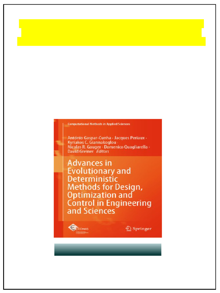 Advances in Evolutionary and Deterministic Methods For Design, Optimization and Control in ...