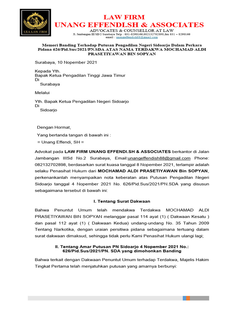 MEMORI BANDING 626 Pidsus | PDF