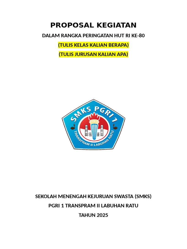 Pembuatan Gaun HUT RI ke-80 SMKS PGRI | PDF