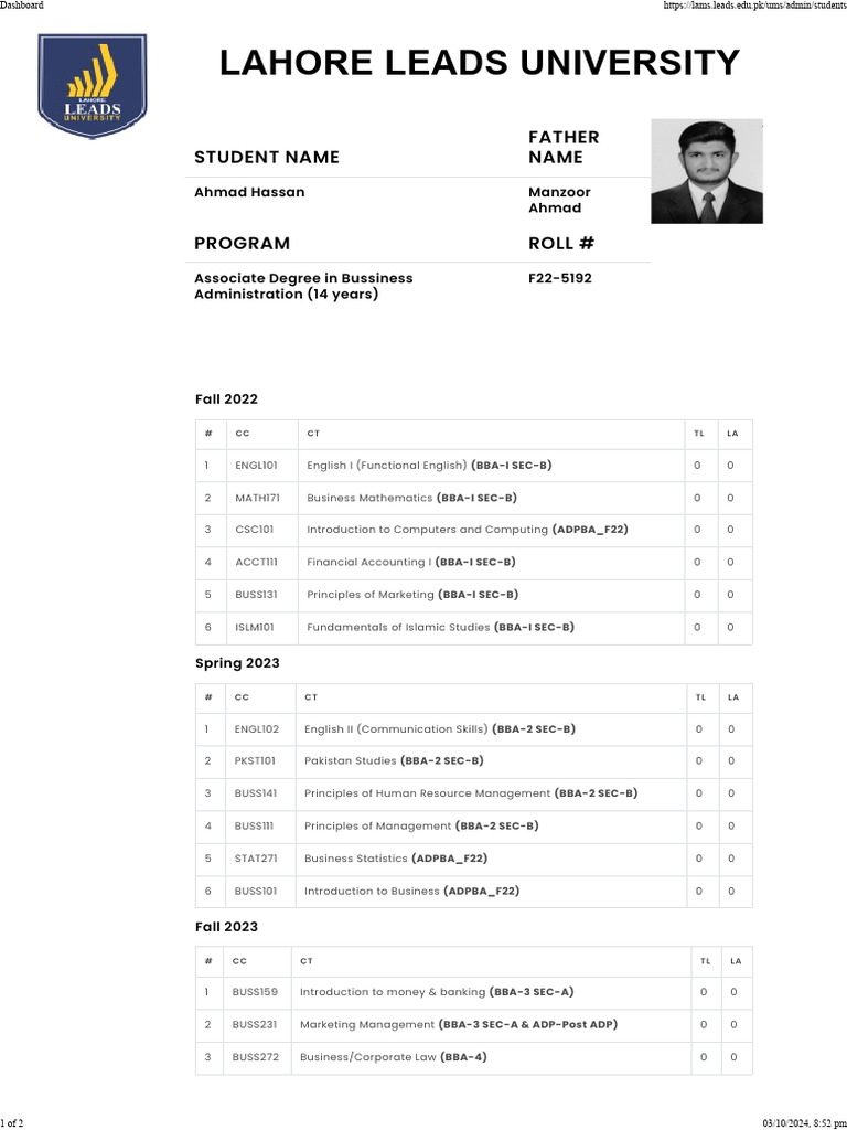 F22.Old Student - Ahmadhassan | PDF | Business Economics | Economies