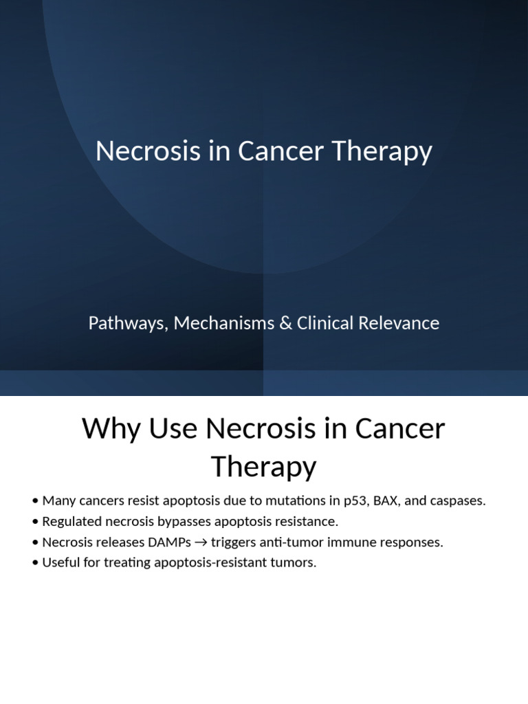 Necrosis in Cancer Therapy | PDF