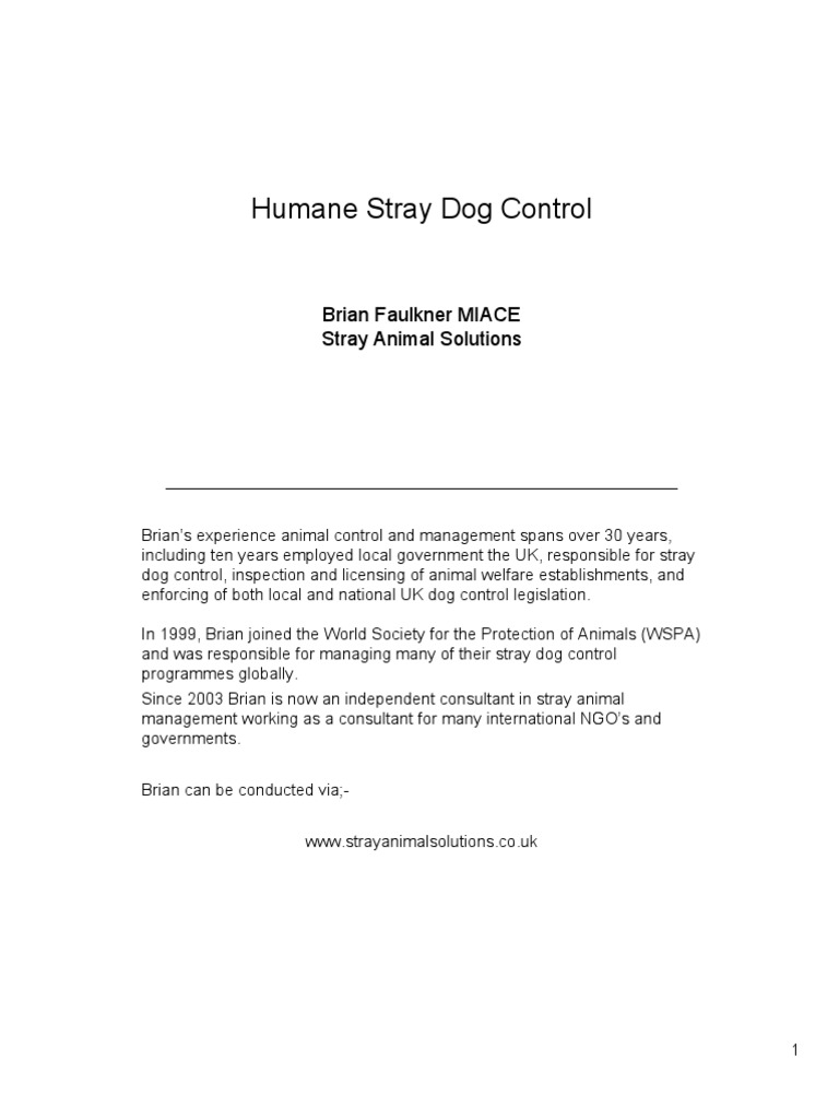 Stray Animal Management Report | PDF | Dog Breeds | Dogs