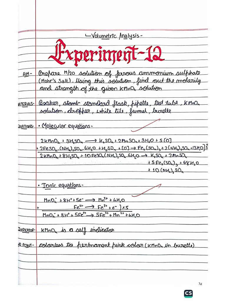 Volumetric Analysis - 12 | PDF