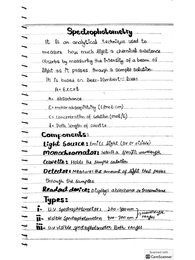 UV Spectrophotometer | PDF