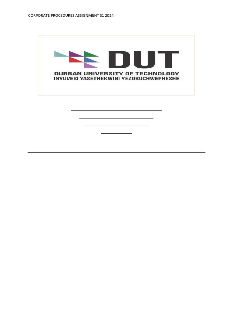 Corporate Procedures Assignment 2024 | PDF | Board Of Directors | Business