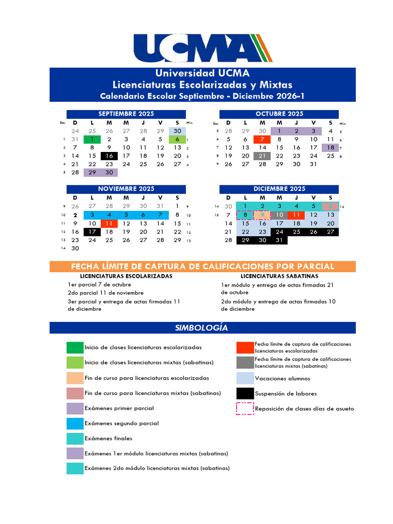 Calendario UCMA 2025: Fechas Clave | PDF