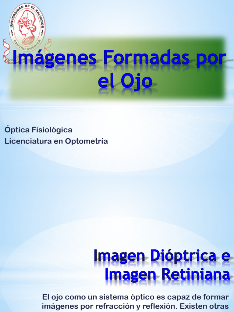 Imagenes Formadas Por El Ojo | PDF | Óptica | Espectro electromagnético