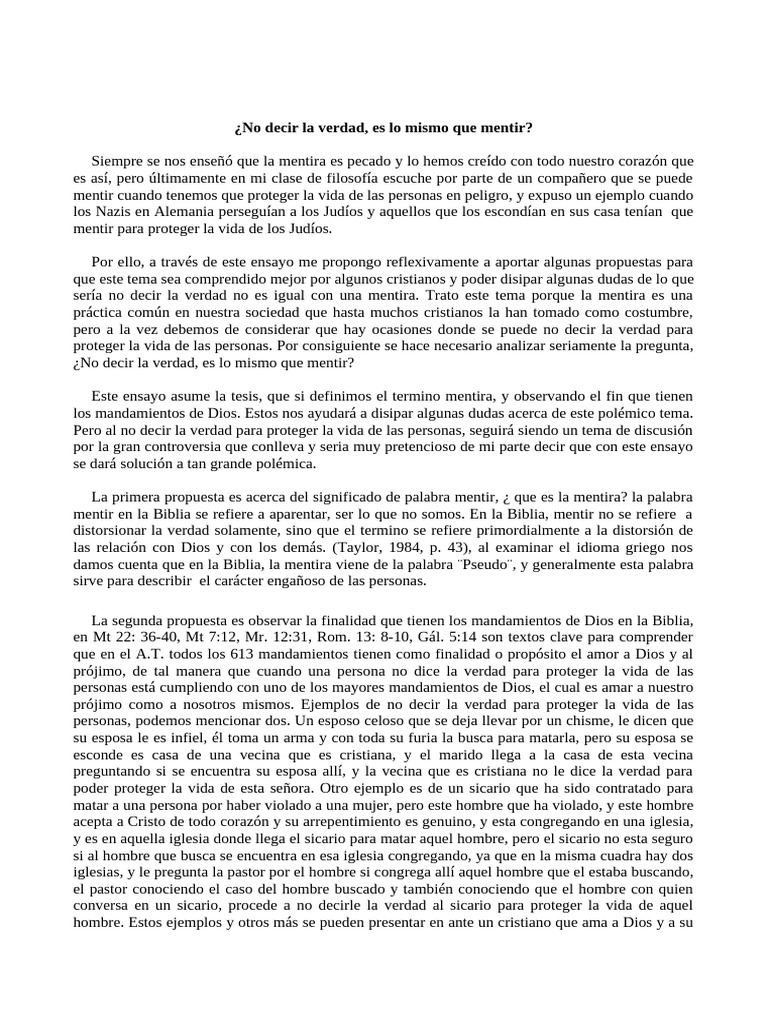 Verdad | PDF | Mentira | Verdad