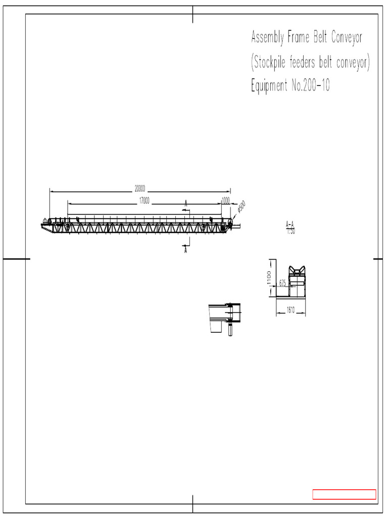 Assembly Frame Belt Conveyor (Stockpile Feeders Belt Conveyor) 200-10 | PDF