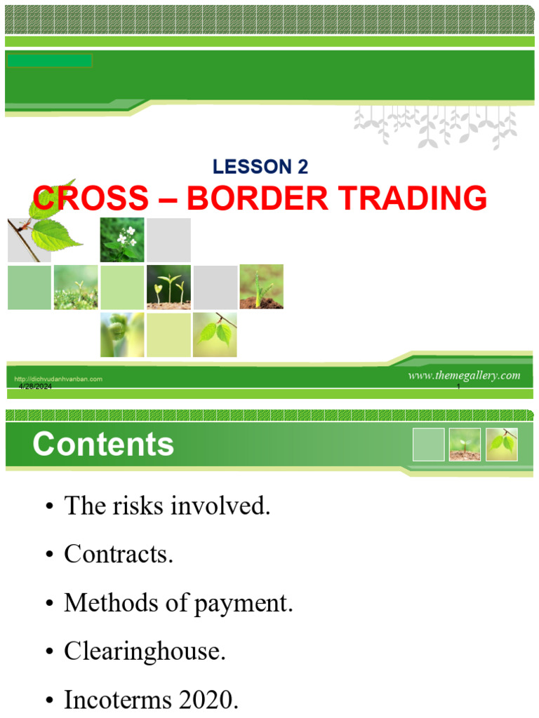 Cross-Border Trading Risks and Payments | PDF | Business | Private Law