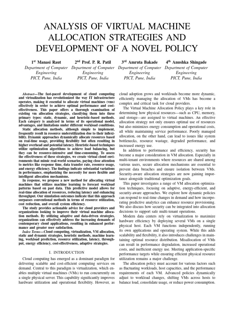 BeProject Survey Paper New | PDF | Virtual Machine | Cloud Computing