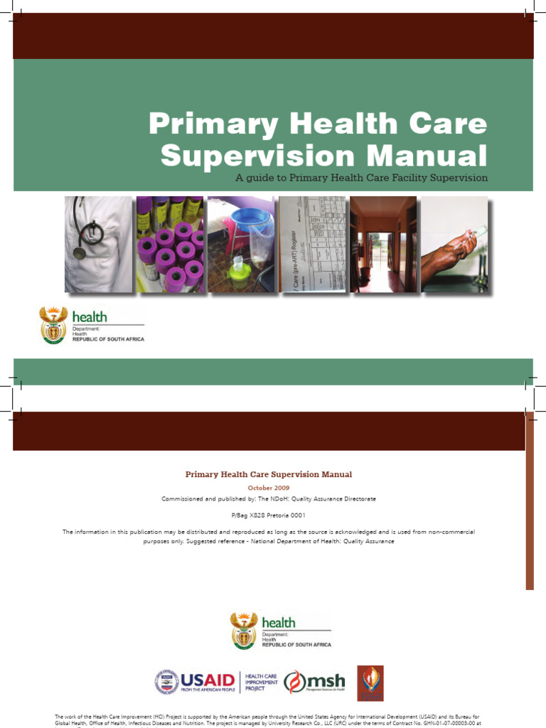 SA NDOH Primary Supervision | PDF | Sexually Transmitted Infection ...
