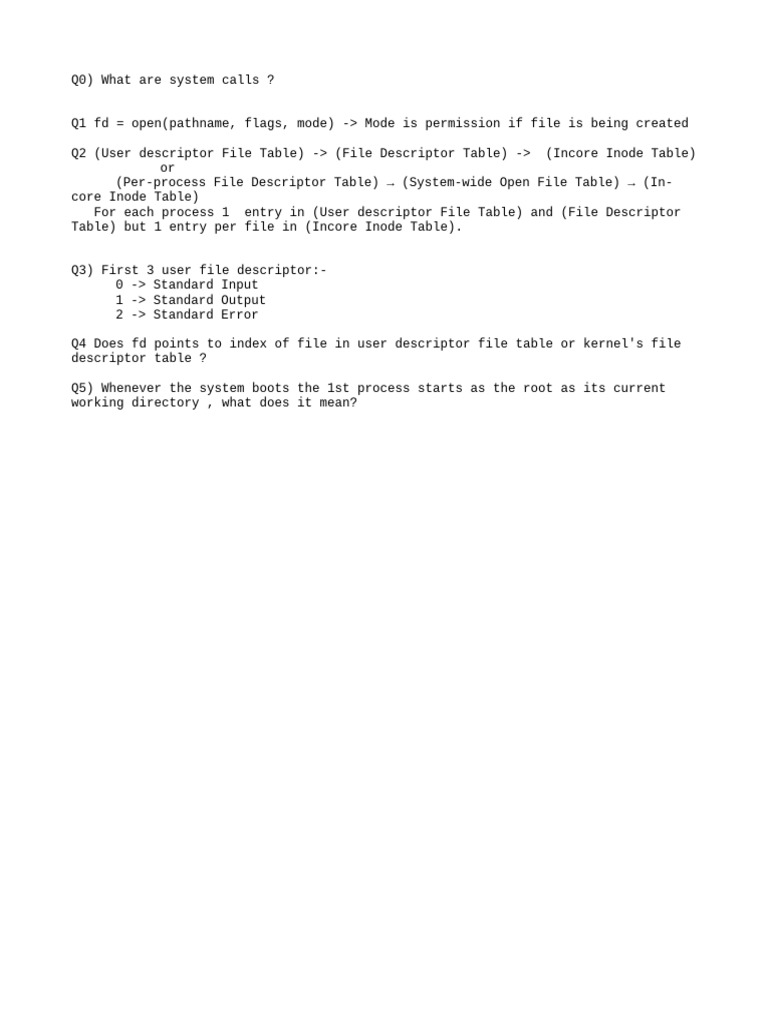 Understanding System Calls and File Descriptors | PDF