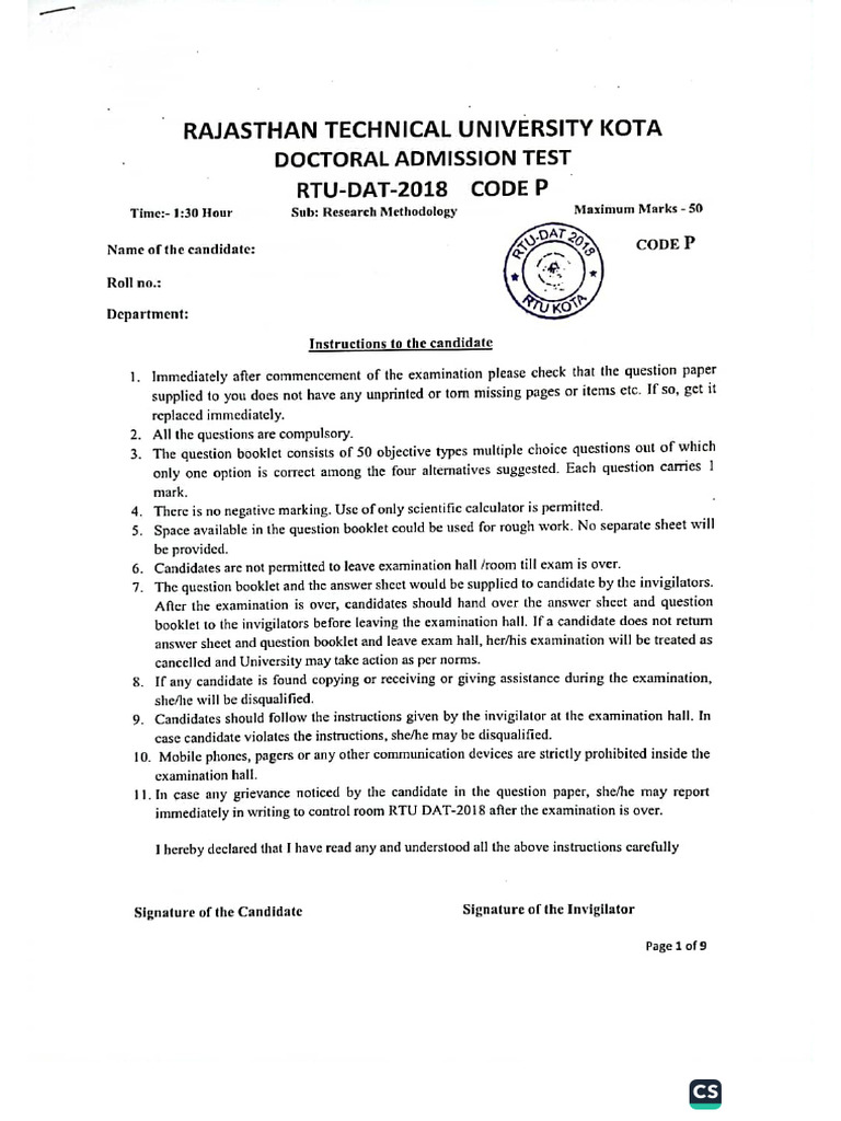 Research Methodology Paper | PDF