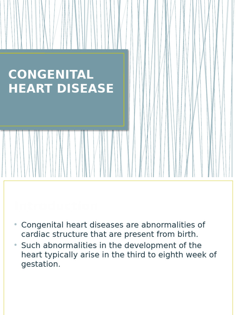 Congenital Heart Disease 1 | PDF | Congenital Heart Defect | Heart