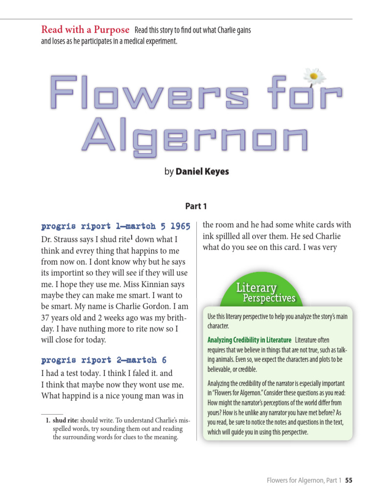 Flowers For Algernon (Text) | PDF | Intelligence Quotient ...