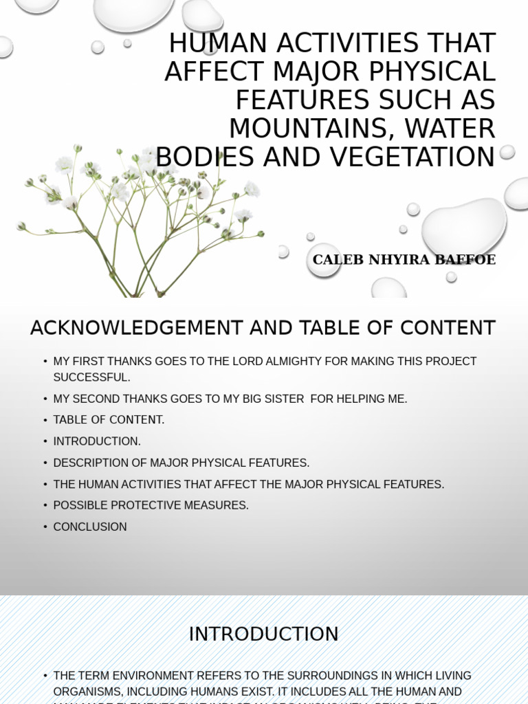 Human Impact on Physical Features | PDF | Water Pollution | Natural ...