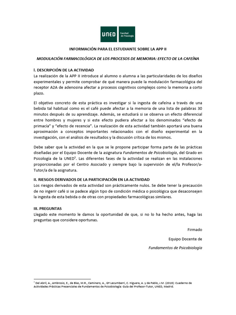 APP2 | PDF | Memoria | Sicología