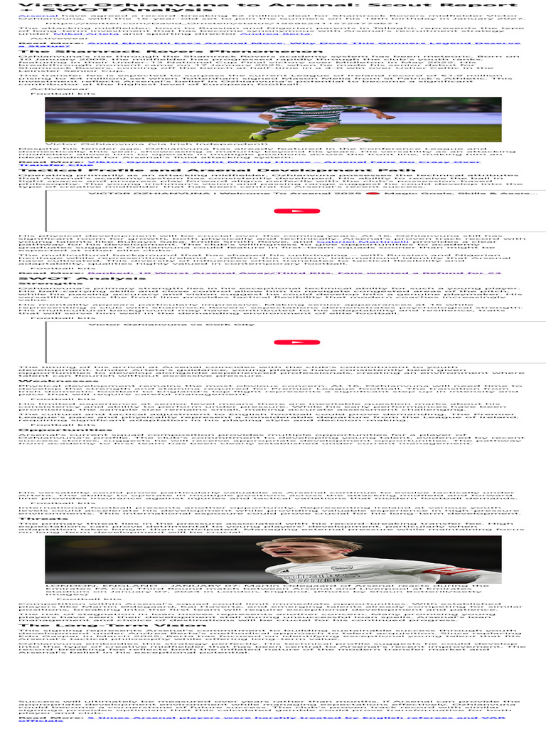 Victor Ozhianvuna To Arsenal - Scout Report + SWOT Analysis ...