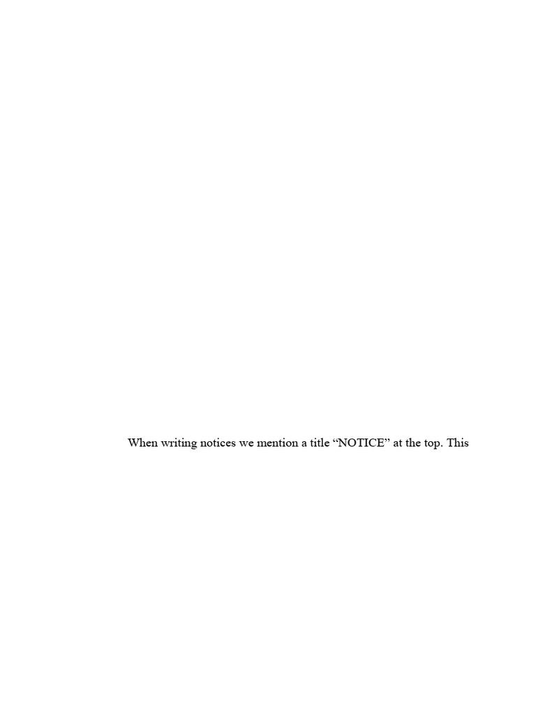 Guide to Writing Effective Notices | PDF | Newspapers | Communication