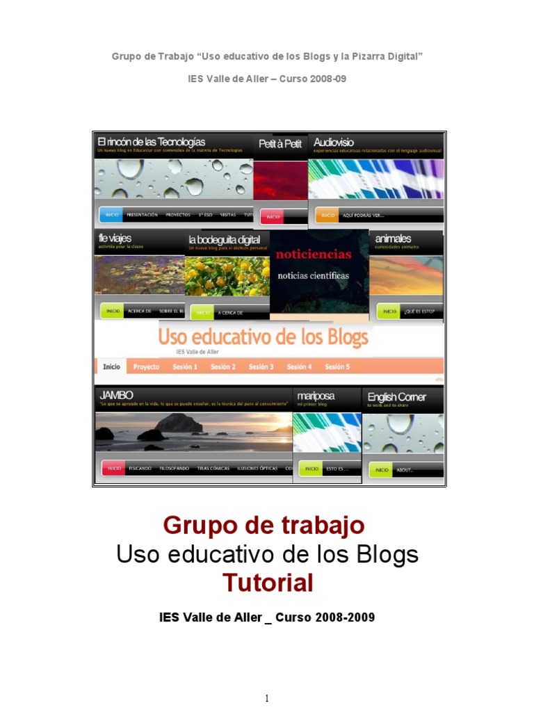 Tutorial Edublogs | PDF | Blog | web 2.0