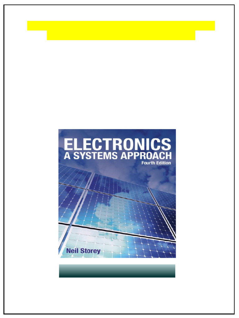 1648electronics A Systems Approach Fourth Ed Fourth Edition Neil Storey ...