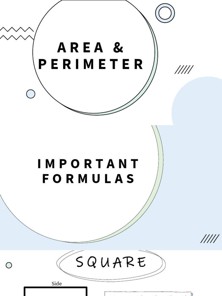 Area and Perimeter | PDF