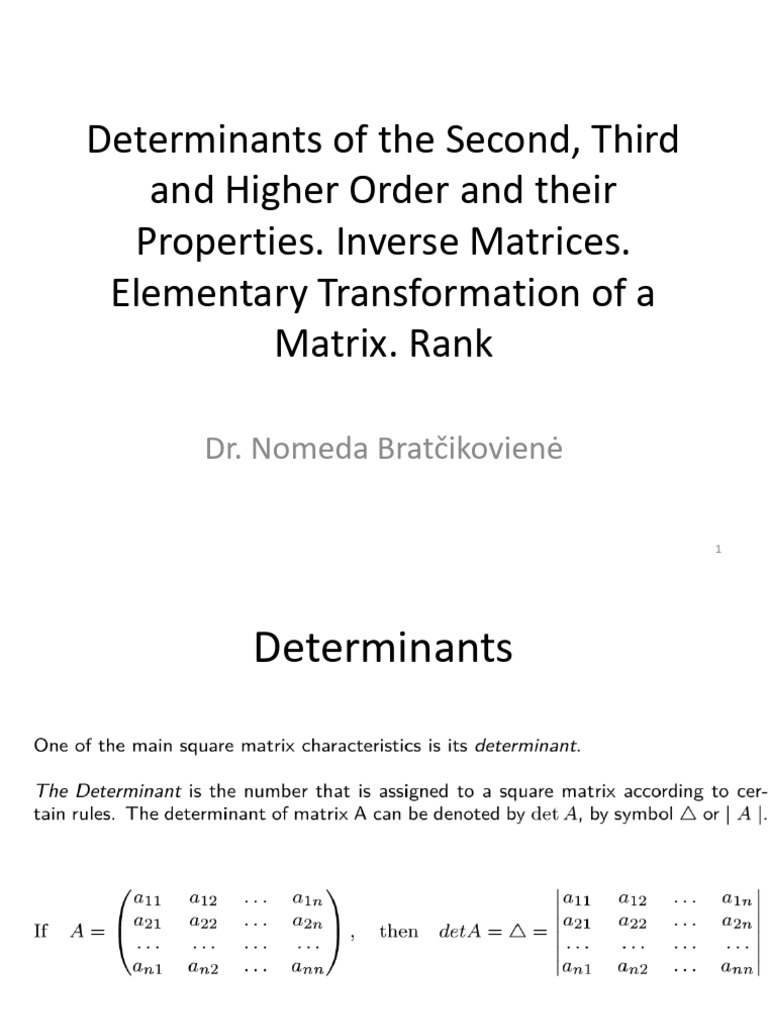 Determinants | PDF