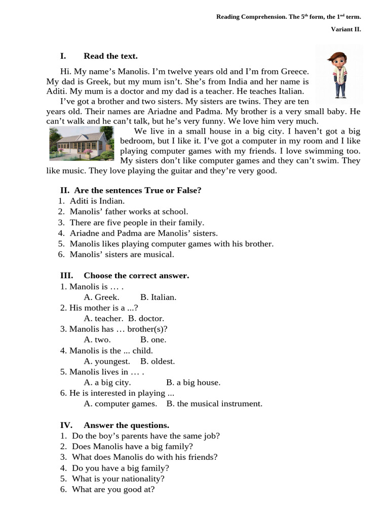 5th Grade Reading Comprehension Test | PDF