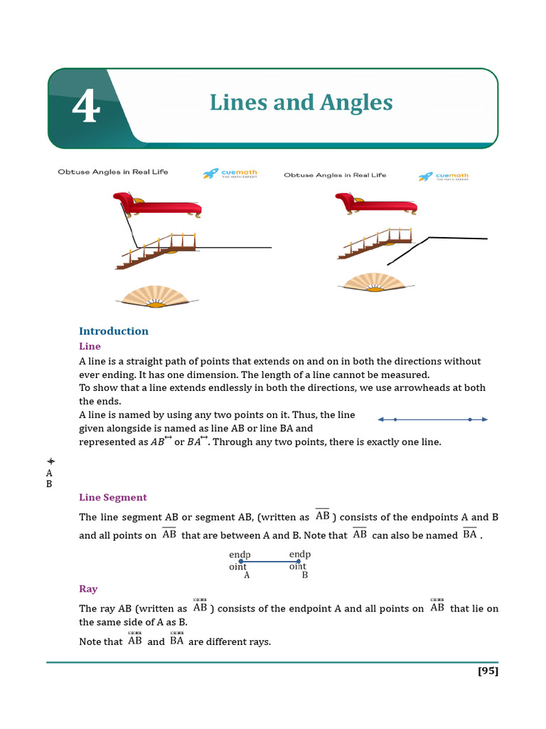 Lines and Angles Class 7 | PDF | Line (Geometry) | Angle