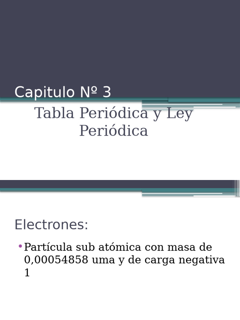 Capitulo Nº 3 Tabla Periodica y Ley Periodica 1 (1) (1) | PDF | Orbital atómico | Configuración ...