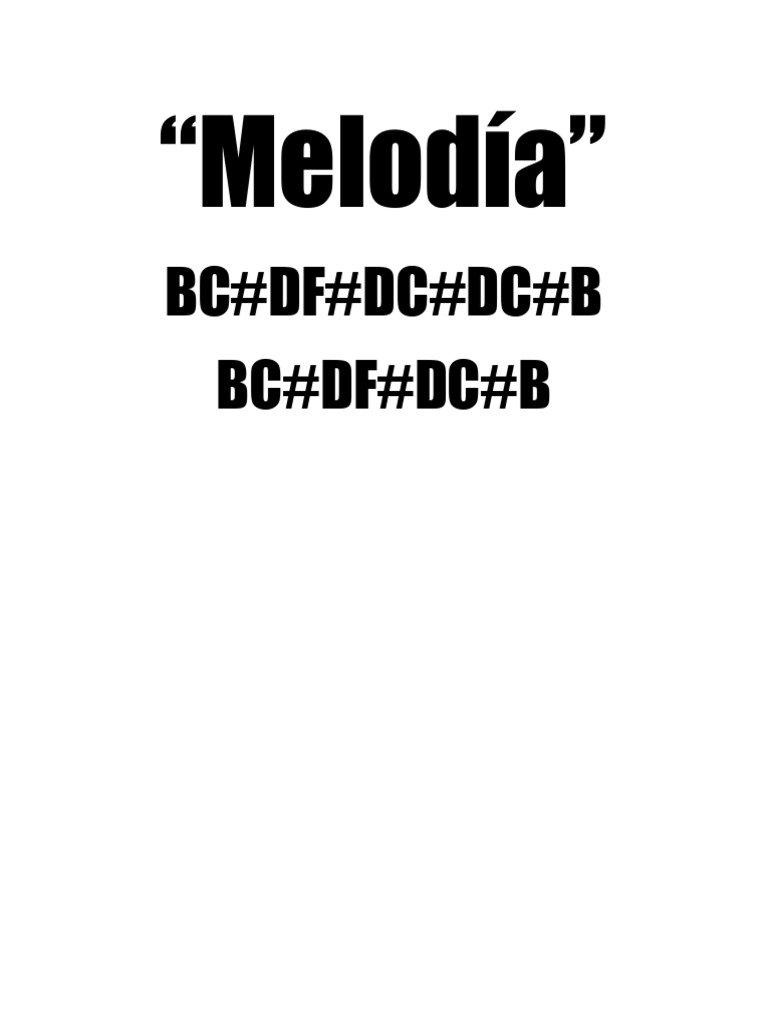 Melodía | PDF