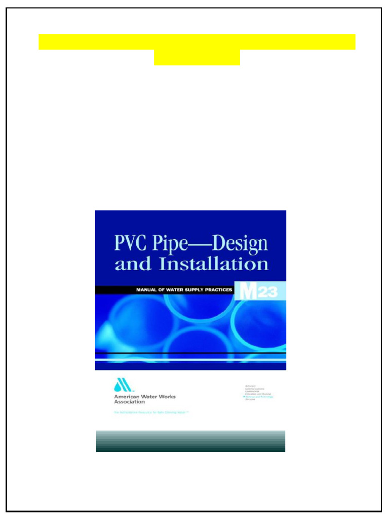 PVC Pipe Design and Installation 2nd Edition Awwa full | PDF ...