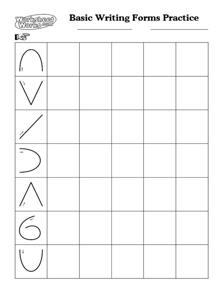 WorksheetWorks Basic Writing Forms Practice 2 | PDF