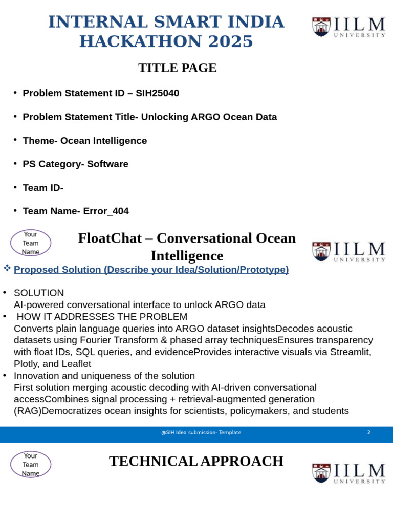 SIH2025 IDEA Presentation Format UD | PDF | Pointer (Computer Programming) | Microsoft Power Point