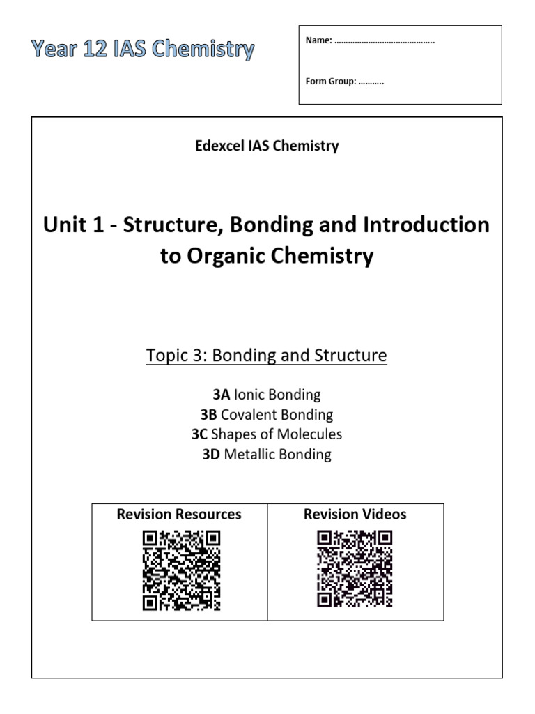 Edexcel IAS Chemistry: Ionic Bonding Guide | PDF | Chemical Polarity ...