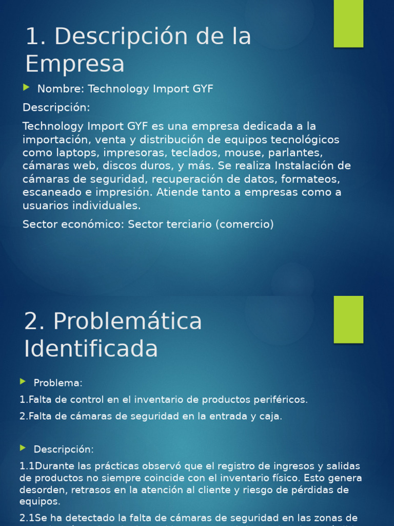 Prácticas Technology Import GYF | PDF