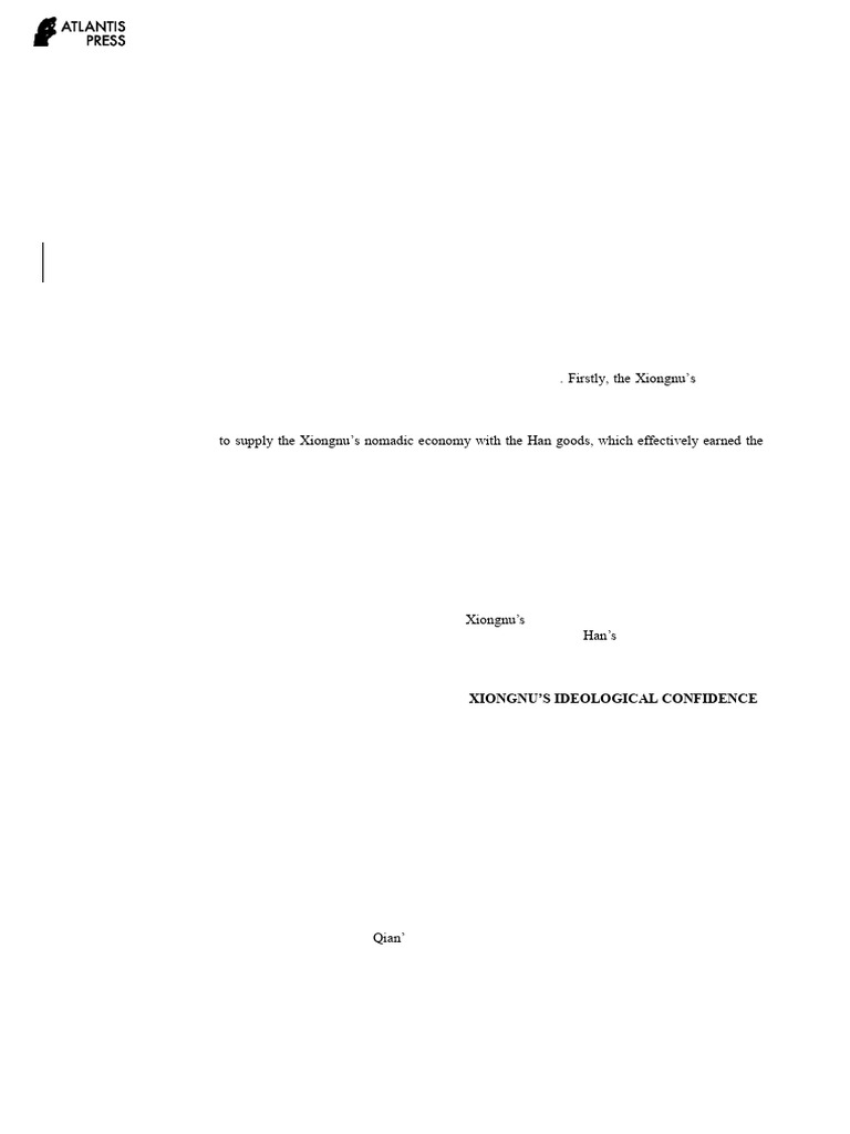 Han-Xiongnu Peace in Early Dynasty | PDF | Han Chinese | Han Dynasty