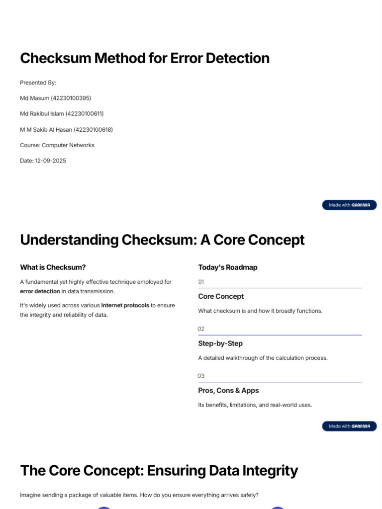 Checksum Method For Error Detection Pdf Internet Protocols 1497