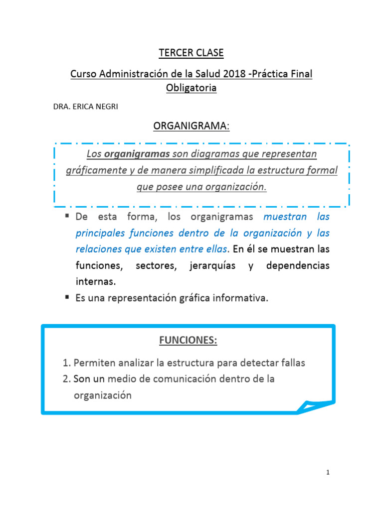 Organigrama Clase 3 | PDF
